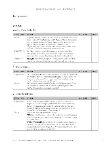 Sicher! | Unterrichten | Sicher! - Deutsch als Fremdsprache | Lehren | Unterrichtspläne