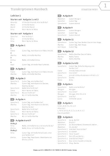 Starten wir! | Unterrichten | Audio-Dateien | Hueber