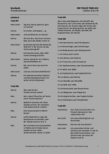 Ein tolles Team | Ein tolles Team! | Materialien zum Download Ein tolles Team | Ein tolles Team! | Materialien zum Download